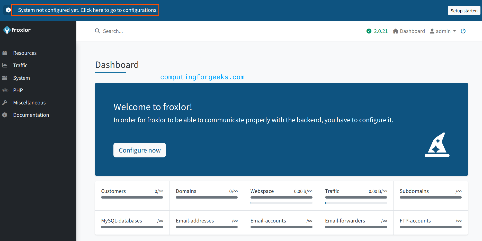 Install Froxlor server management on Debian 12 (Bookworm) | ComputingForGeeks