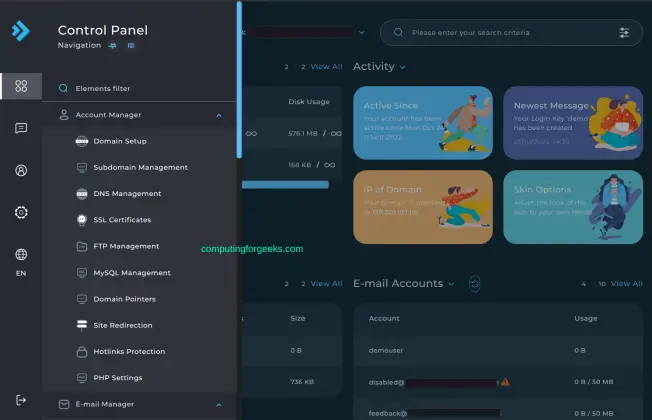 Installing Webmin / Virtualmin / DirectAdmin on Debian 12 | ComputingForGeeks