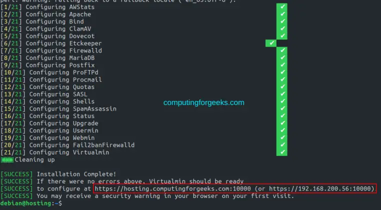 Installing Webmin / Virtualmin / DirectAdmin on Debian 12 | ComputingForGeeks