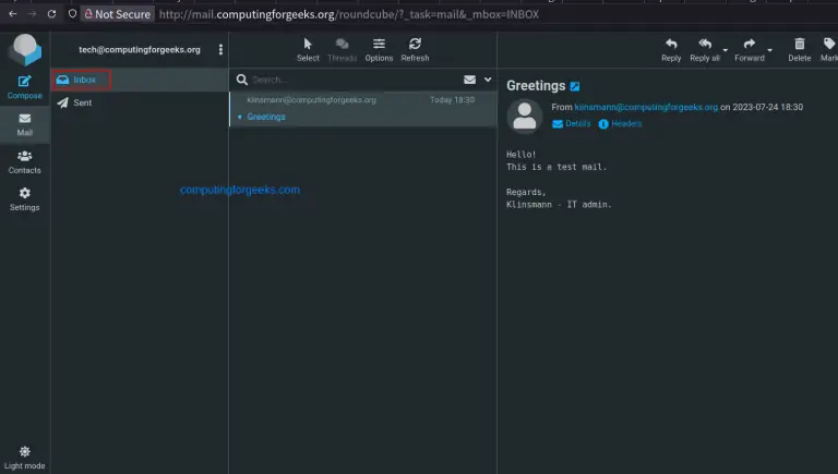 Deploy Mail Server On Debian 12 With Postfix Dovecot Mysql And Roundcube Computingforgeeks