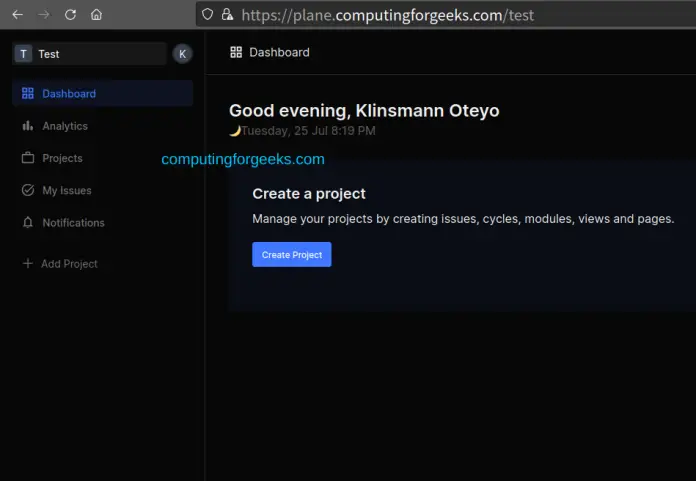 Plane Project Management Tool - Jira Open Source Alternative | ComputingForGeeks