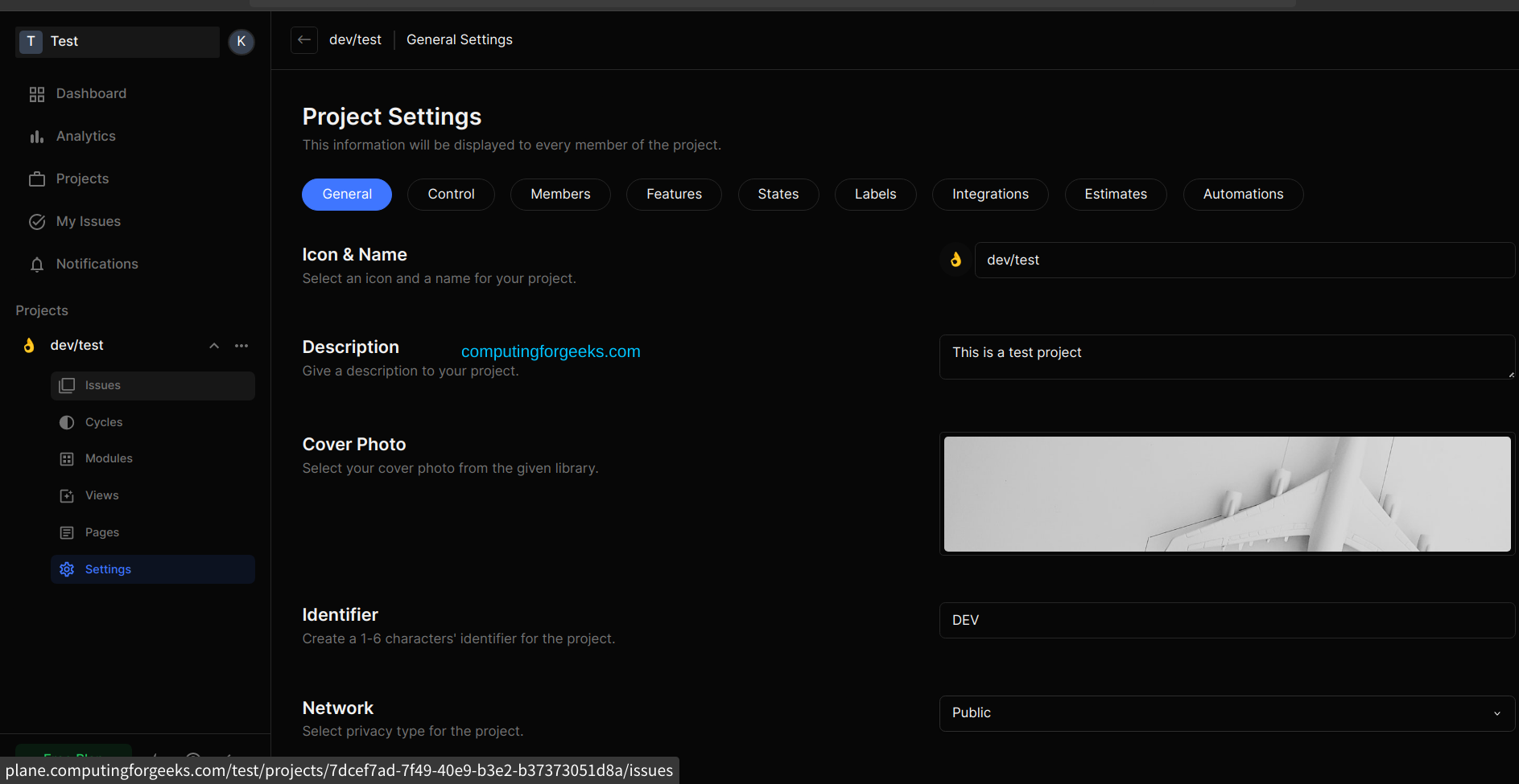 Plane Project Management Tool - Jira Open Source Alternative | ComputingForGeeks
