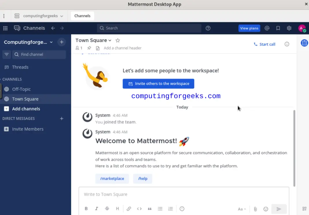 How To Install Mattermost Server on Debian 12 (Bookworm) | ComputingForGeeks