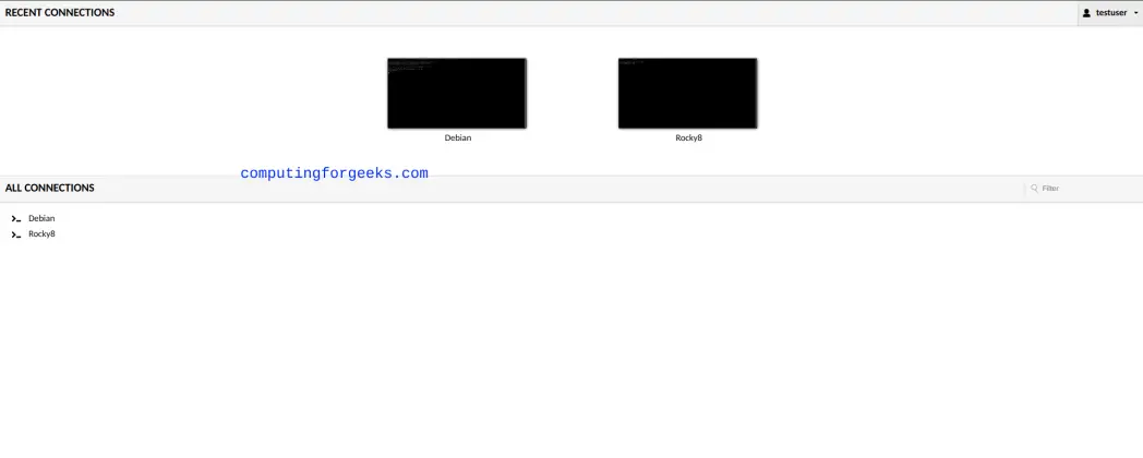 Install And Use Guacamole Remote Desktop On Centos 8 Rhel 8 Computingforgeeks