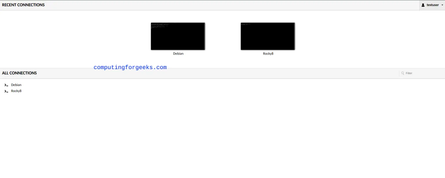 Install And Use Guacamole Remote Desktop On Centos 8 Rhel 8 Computingforgeeks