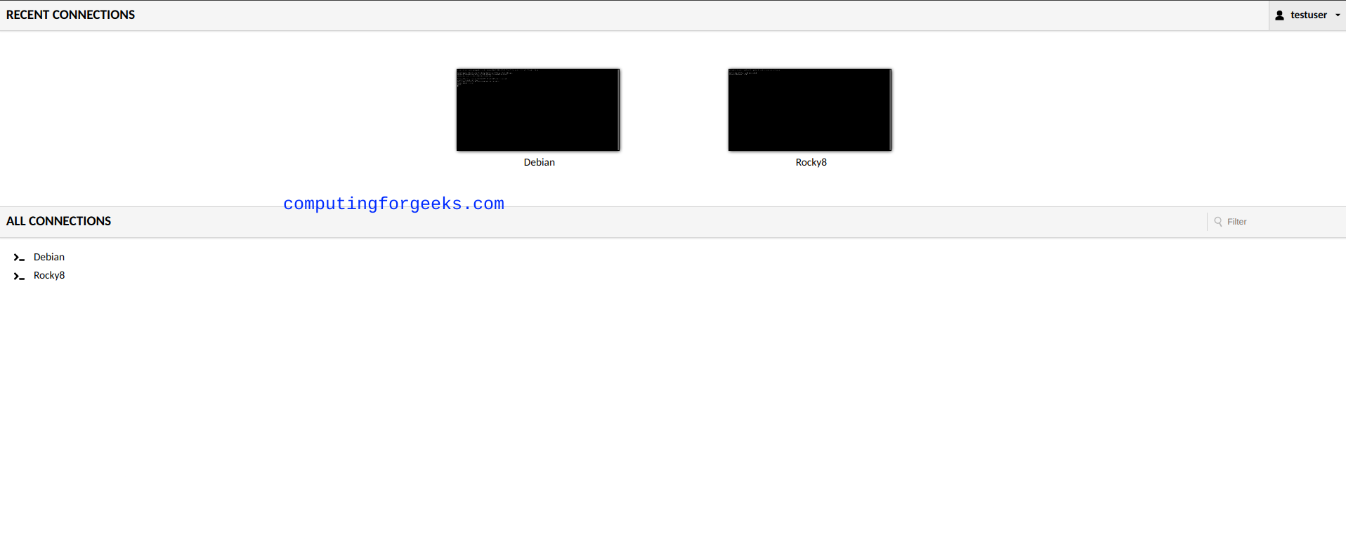 Install And Use Guacamole Remote Desktop On Centos 8 Rhel 8 Computingforgeeks