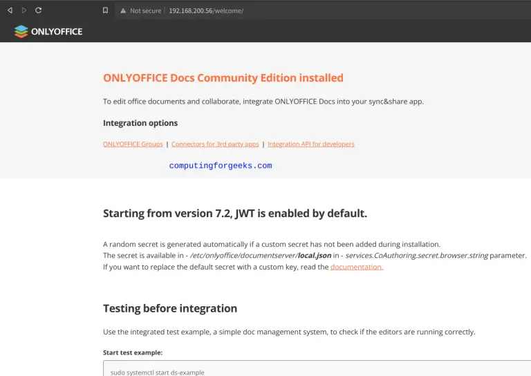 Install ONLYOFFICE Docs Community on Debian / Ubuntu | ComputingForGeeks