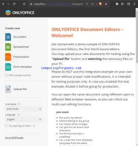 Install ONLYOFFICE Docs Community on Debian / Ubuntu | ComputingForGeeks