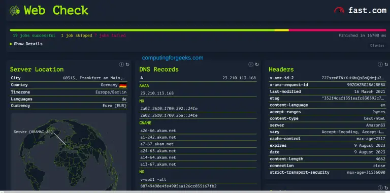Web-Check: The Free Tool to Anylize Websites | ComputingForGeeks