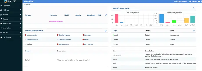 Manage HAProxy / Nginx / Apache from Web Interface using Roxy-WI | ComputingForGeeks