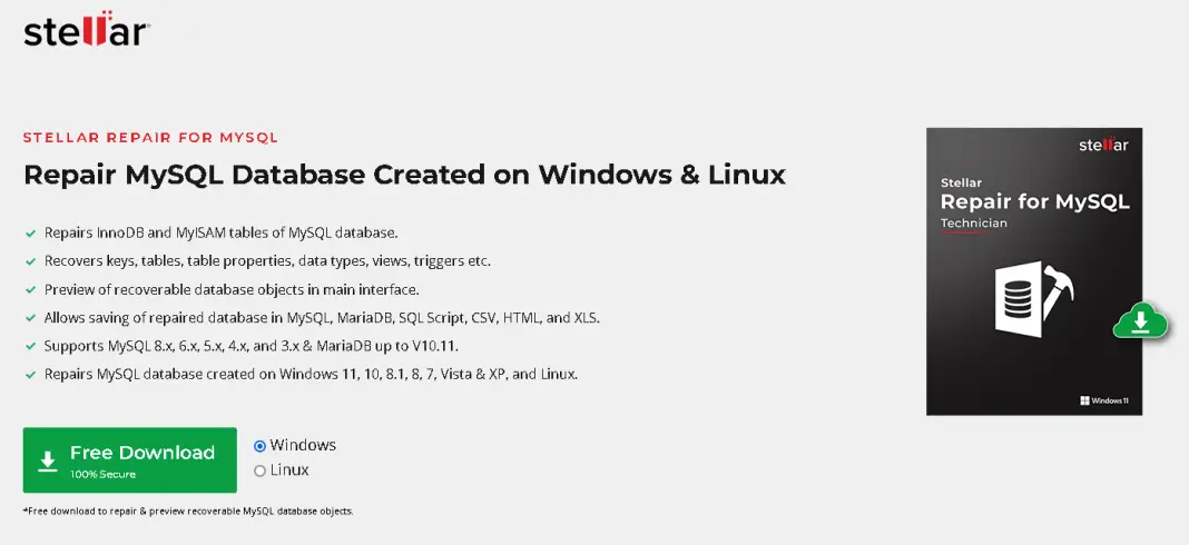 Stellar Repair for MySQL: A Powerful Tool for MySQL Database Administrators | ComputingForGeeks