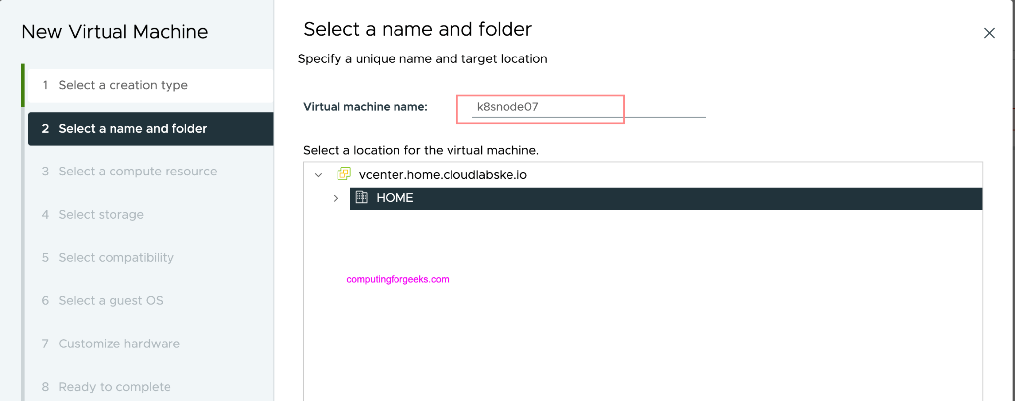 Install Flatcar Container Linux on VMware ESXI / vCenter | ComputingForGeeks