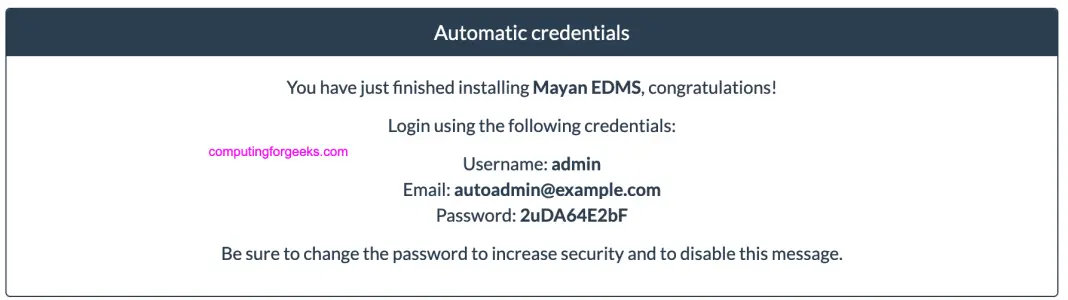 How To Run Mayan EDMS in Docker Containers | ComputingForGeeks