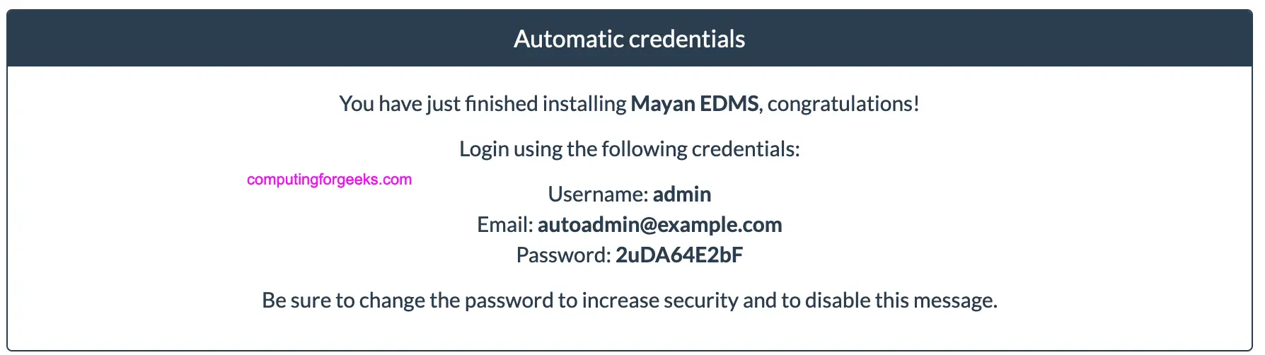 How To Run Mayan EDMS in Docker Containers | ComputingForGeeks