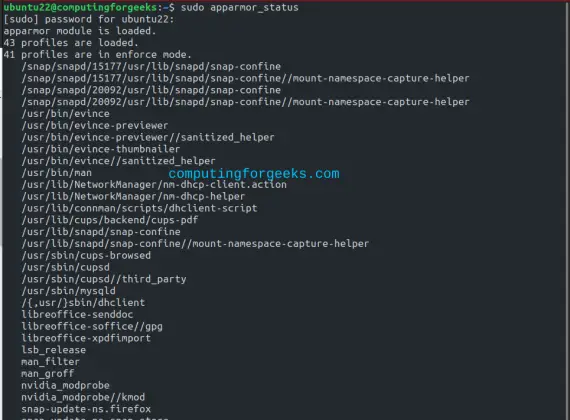 AppArmor Cheat Sheet for Linux System Administrators | ComputingForGeeks