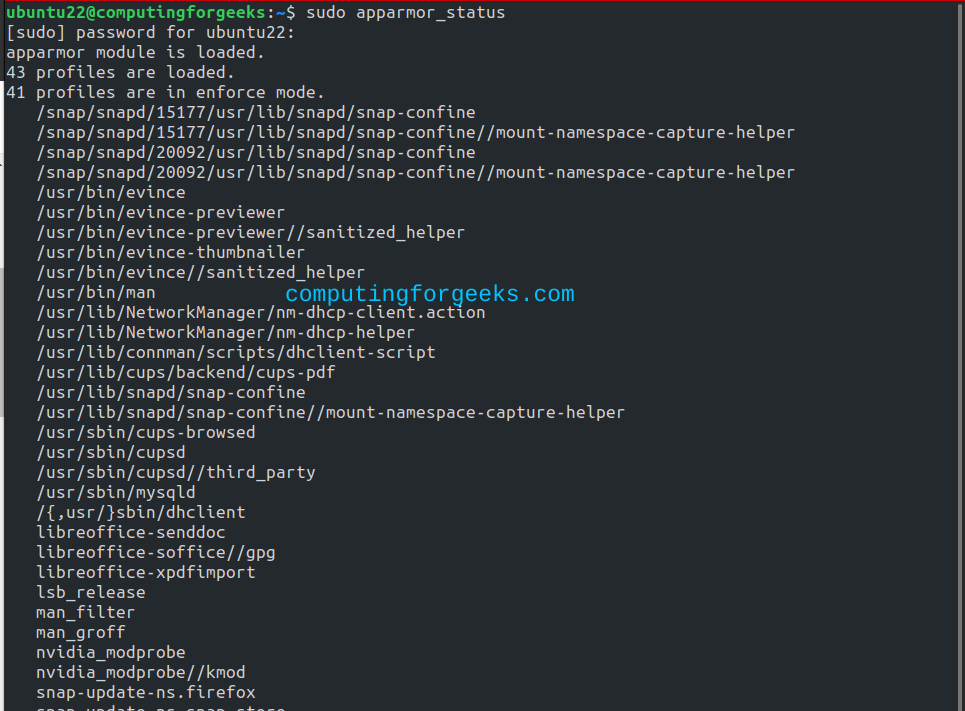 AppArmor Cheat Sheet for Linux System Administrators | ComputingForGeeks