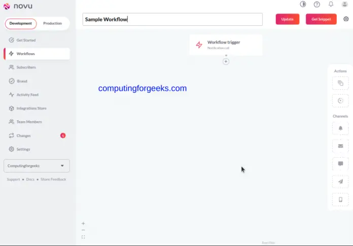 Novu - open-source notification infrastructure for developers | ComputingForGeeks