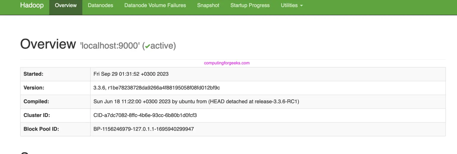 Install Apache Hadoop / HBase on Ubuntu 22.04|20.04|18.04 | ComputingForGeeks