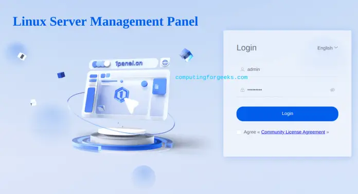 1Panel - Best Web Dashboard to Manage Linux server | ComputingForGeeks