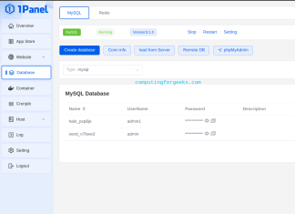 1Panel - Best Web Dashboard to Manage Linux server | ComputingForGeeks