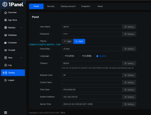 1Panel - Best Web Dashboard to Manage Linux server | ComputingForGeeks