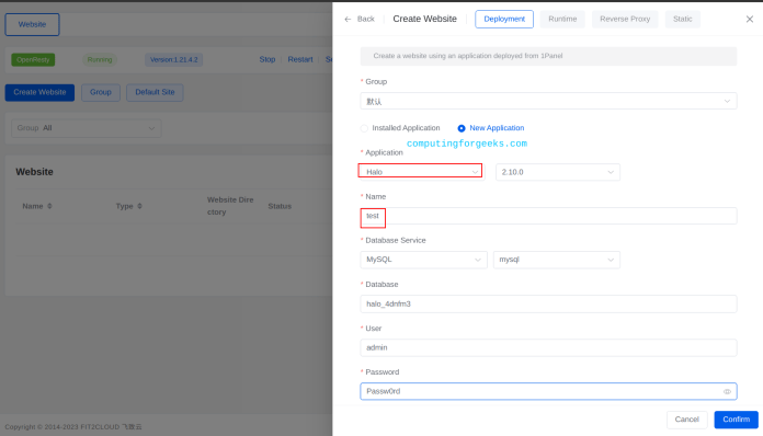 1Panel - Best Web Dashboard to Manage Linux server | ComputingForGeeks