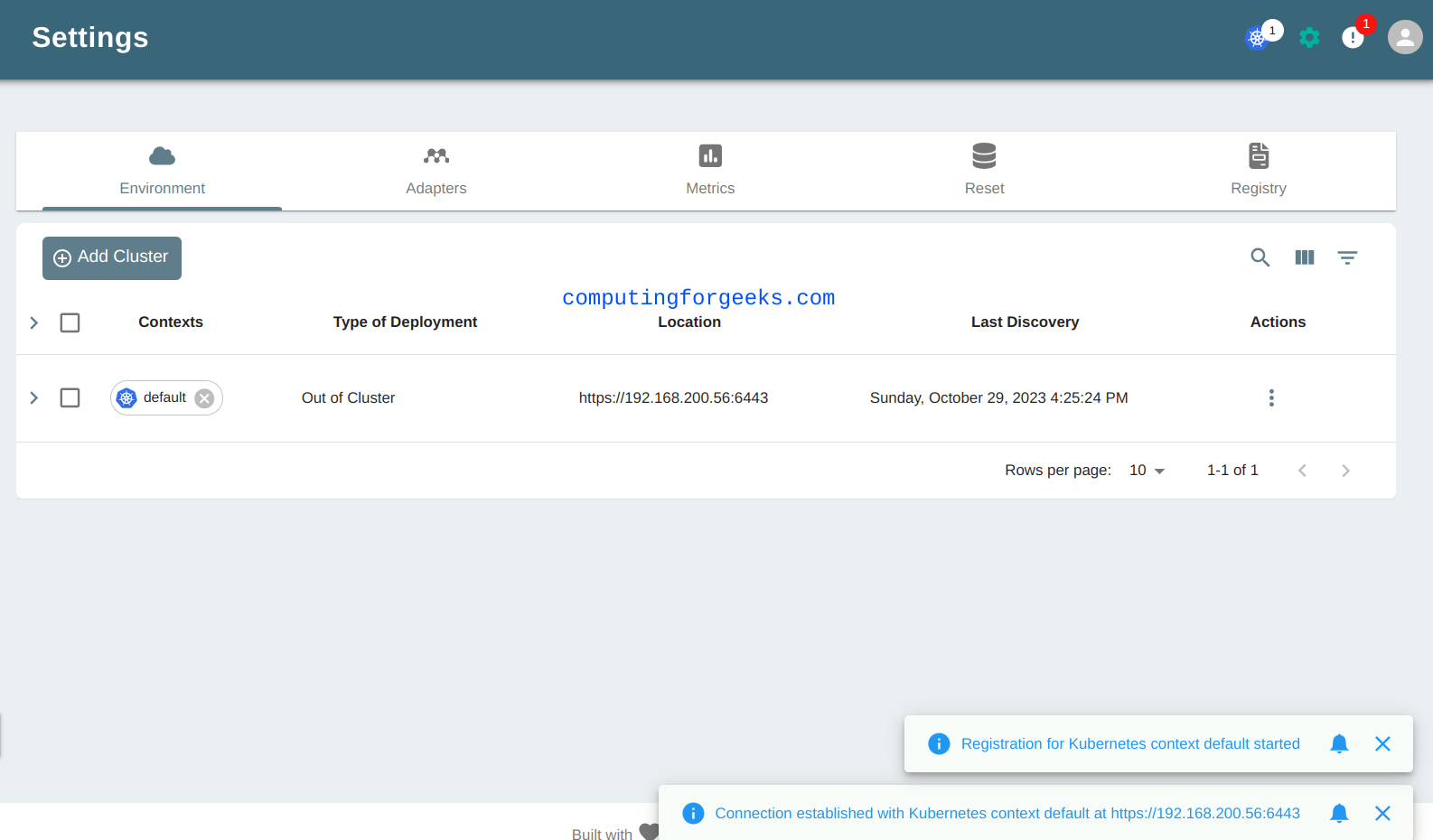 Meshery - Tool to Manage Kubernetes and Applications | ComputingForGeeks