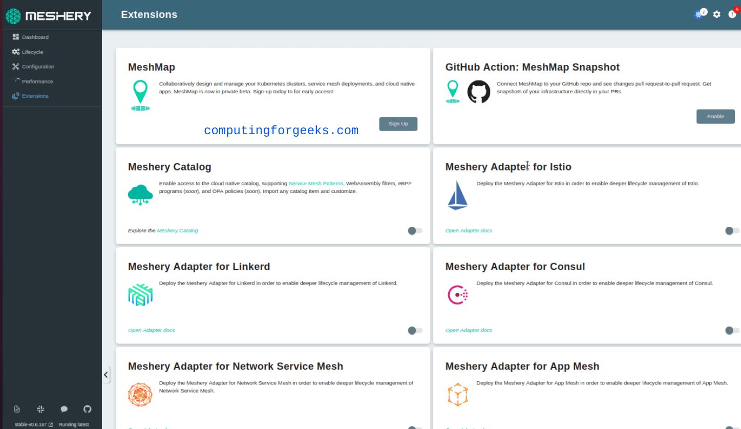 Meshery - Tool to Manage Kubernetes and Applications | ComputingForGeeks