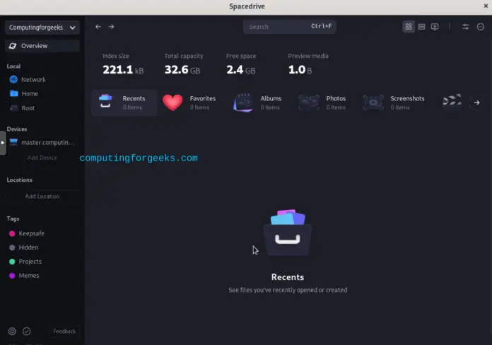 Spacedrive - Best file manager for Linux, Windows, macOS | ComputingForGeeks