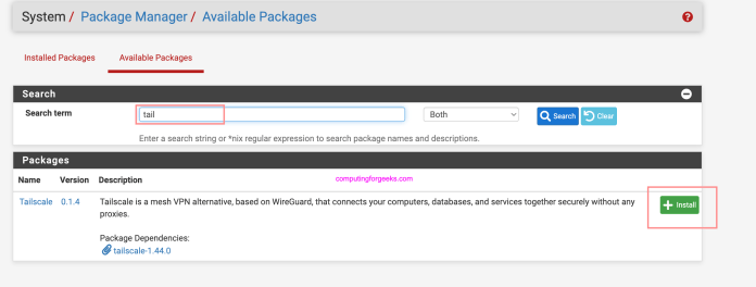 How To Join pfSense to Tailscale / Headscale Mesh | ComputingForGeeks