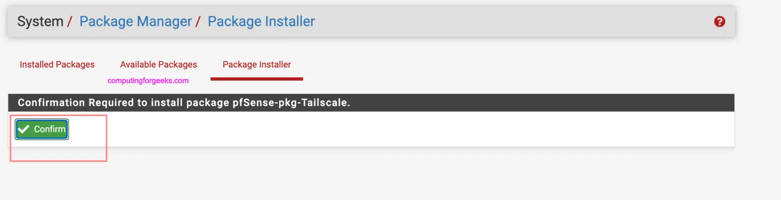 How To Join Pfsense To Tailscale Headscale Mesh Computingforgeeks