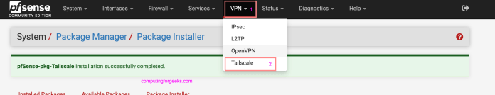 How To Join pfSense to Tailscale / Headscale Mesh | ComputingForGeeks