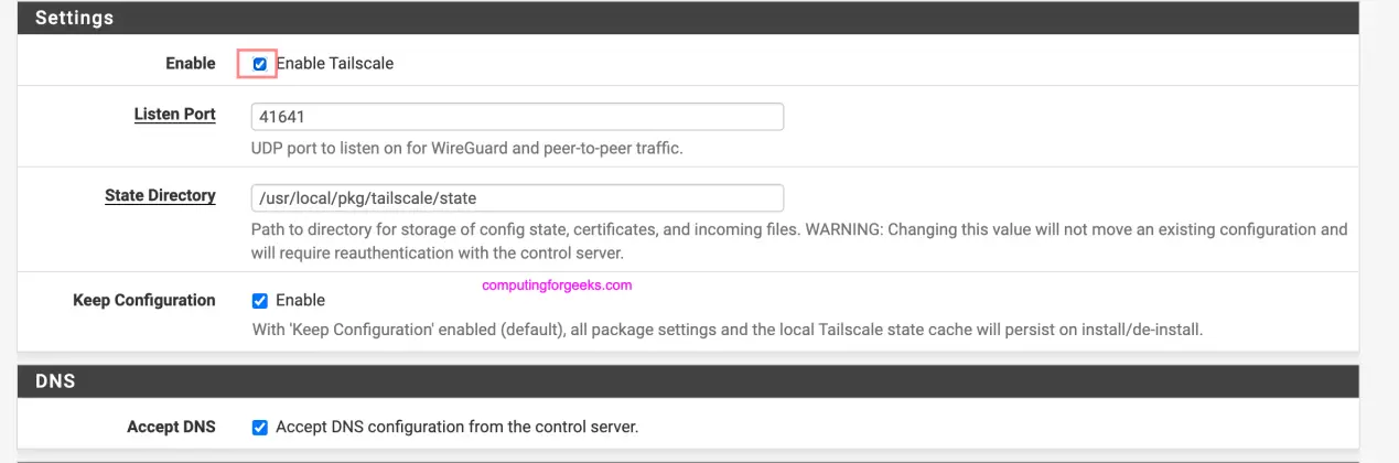 How To Join Pfsense To Tailscale Headscale Mesh Computingforgeeks