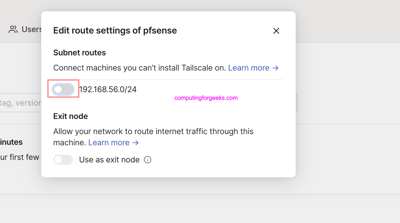 How To Join Pfsense To Tailscale Headscale Mesh Computingforgeeks