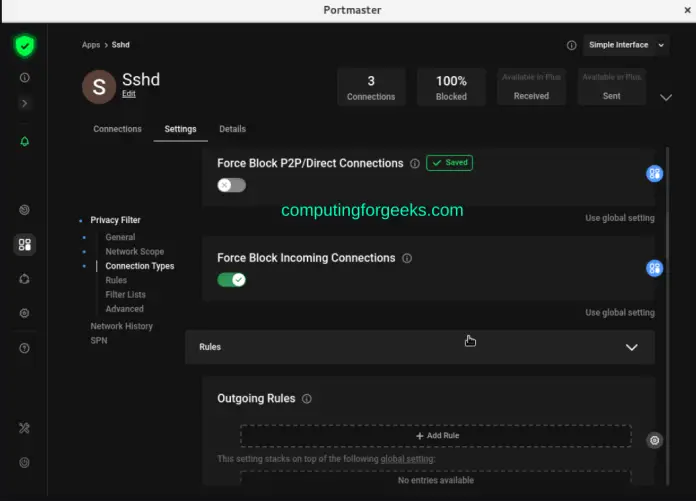 How To Setup Home Application Firewall using Portmaster | ComputingForGeeks