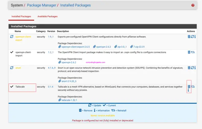 How To Install Tailscale Client On Pfsense Computingforgeeks 5780