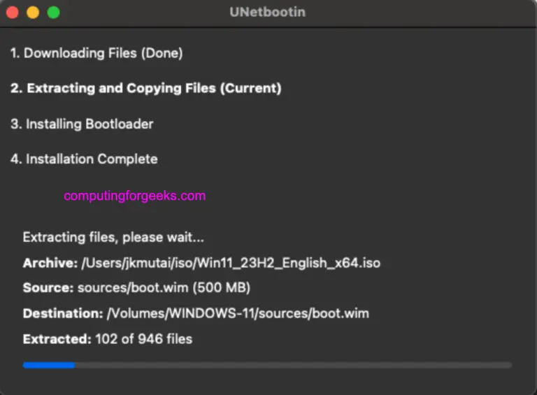 Create Bootable Windows 11 or 10 USB Disk on macOS | ComputingForGeeks