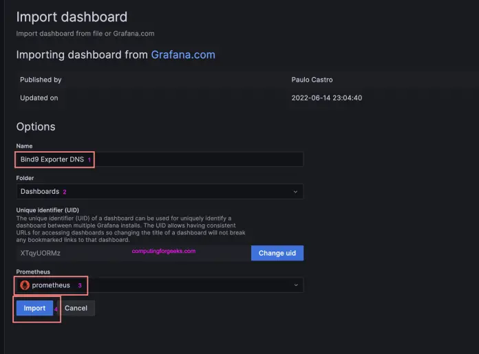 Monitor BIND DNS server with Prometheus and Grafana | ComputingForGeeks