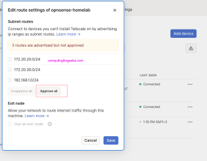 Install and Configure Tailscale Client on OPNsense | ComputingForGeeks