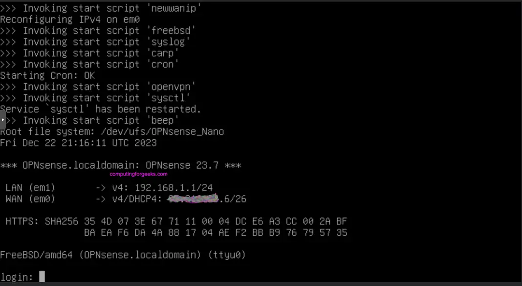 How To Install OPNSense Firewall on Proxmox VE | ComputingForGeeks