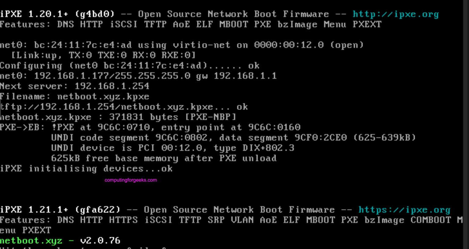 Setup iPXE Server on Ubuntu or Debian using netboot.xyz | ComputingForGeeks