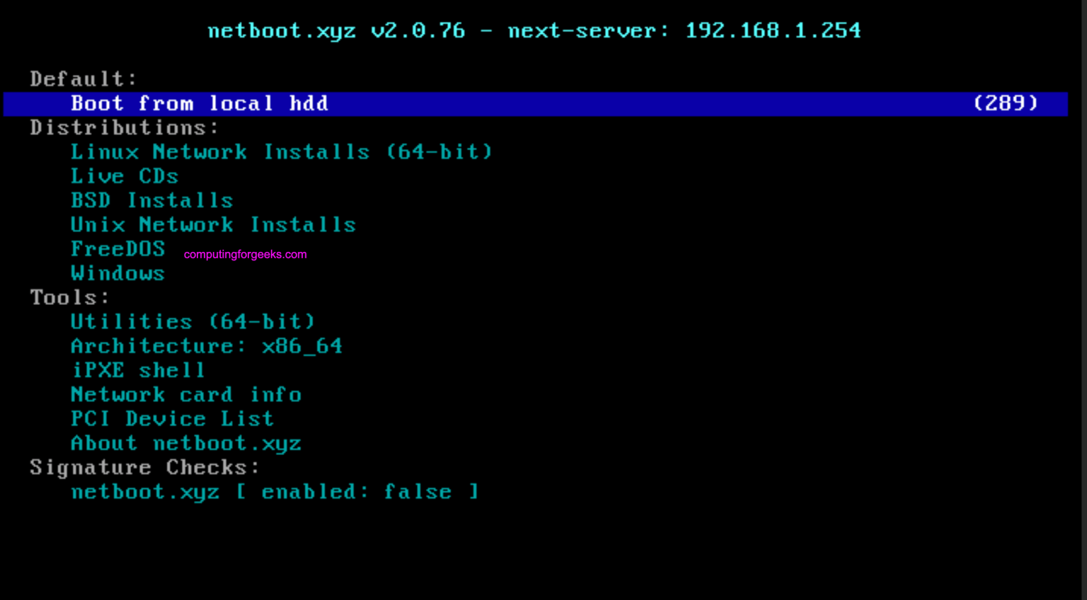 Setup iPXE Server on Ubuntu or Debian using netboot.xyz | ComputingForGeeks