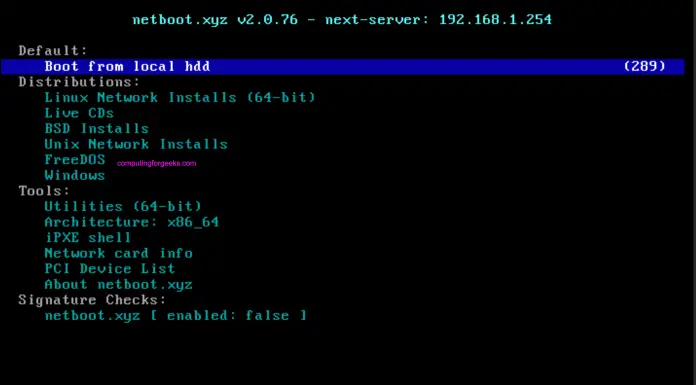 Setup iPXE Server on Ubuntu or Debian using netboot.xyz | ComputingForGeeks