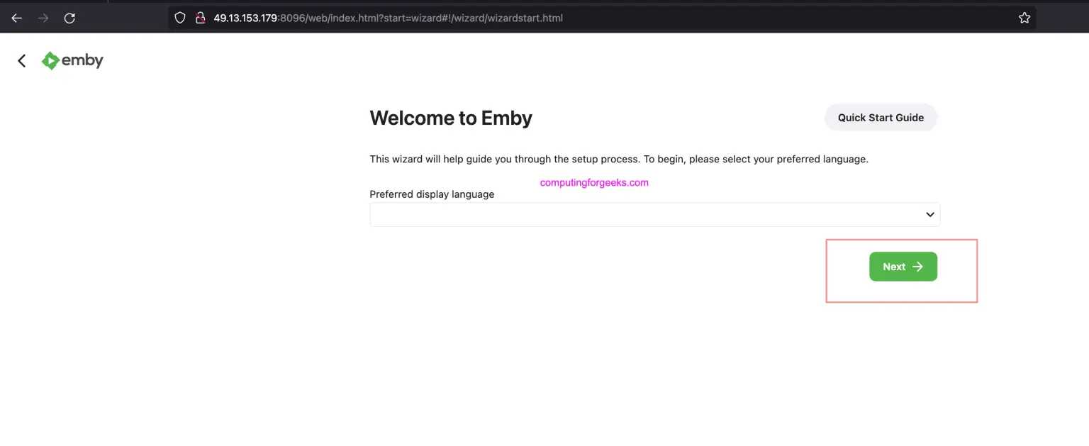 How To Run Emby Media Server in Docker Container | ComputingForGeeks