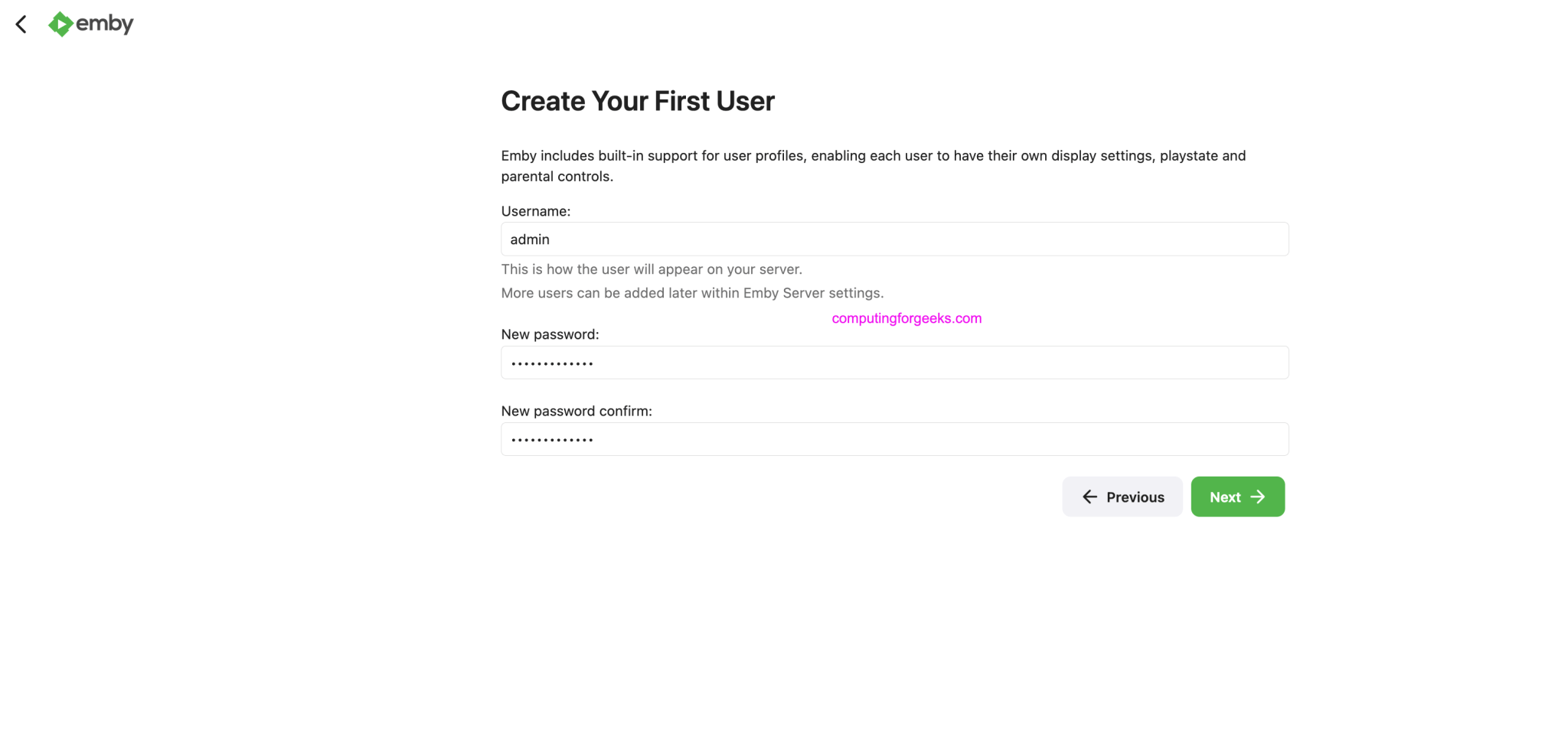 How To Run Emby Media Server in Docker Container | ComputingForGeeks