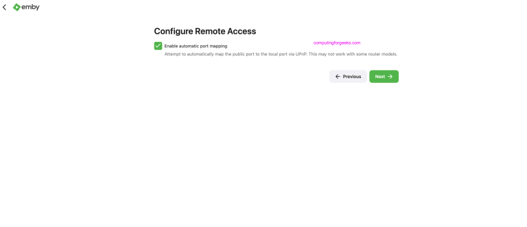 How To Run Emby Media Server in Docker Container | ComputingForGeeks