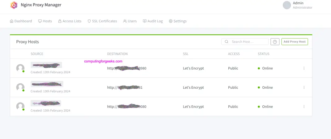 How To Run Nginx Proxy Manager in Docker Container | ComputingForGeeks