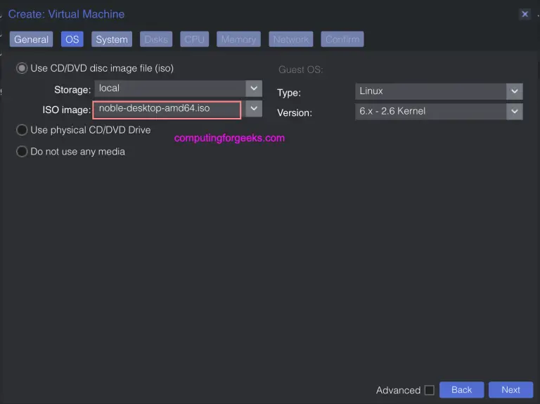 Installing Ubuntu 24.04 (Noble Numbat) on Proxmox VE | ComputingForGeeks