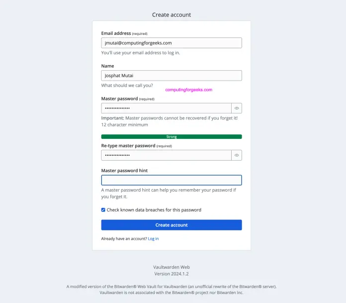 Install Vaultwarden Password Manager With Nginx And Lets Encrypt Computingforgeeks