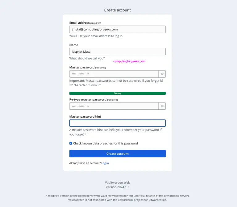Install Vaultwarden Password Manager with Nginx and Let's Encrypt | ComputingForGeeks
